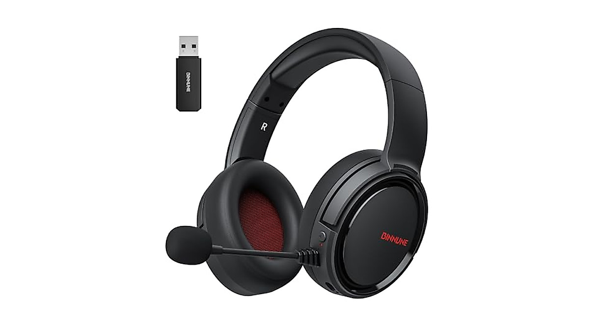 BINNUNE Wireless Gaming Headset - 40H Battery, Low Latency, Multi-Platform