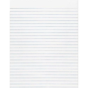 Pacon Composition Paper, 8.5 X 11, Wide/legal Rule, 500/pack,White