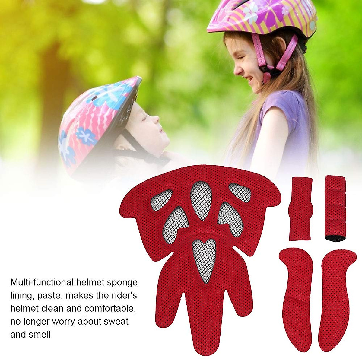 SUNGOOYUE VGEBY Helmet Lining, 2 Set Universal Helmet Pads Replacement Sponge Padding Kit for Bicycle Electric Car