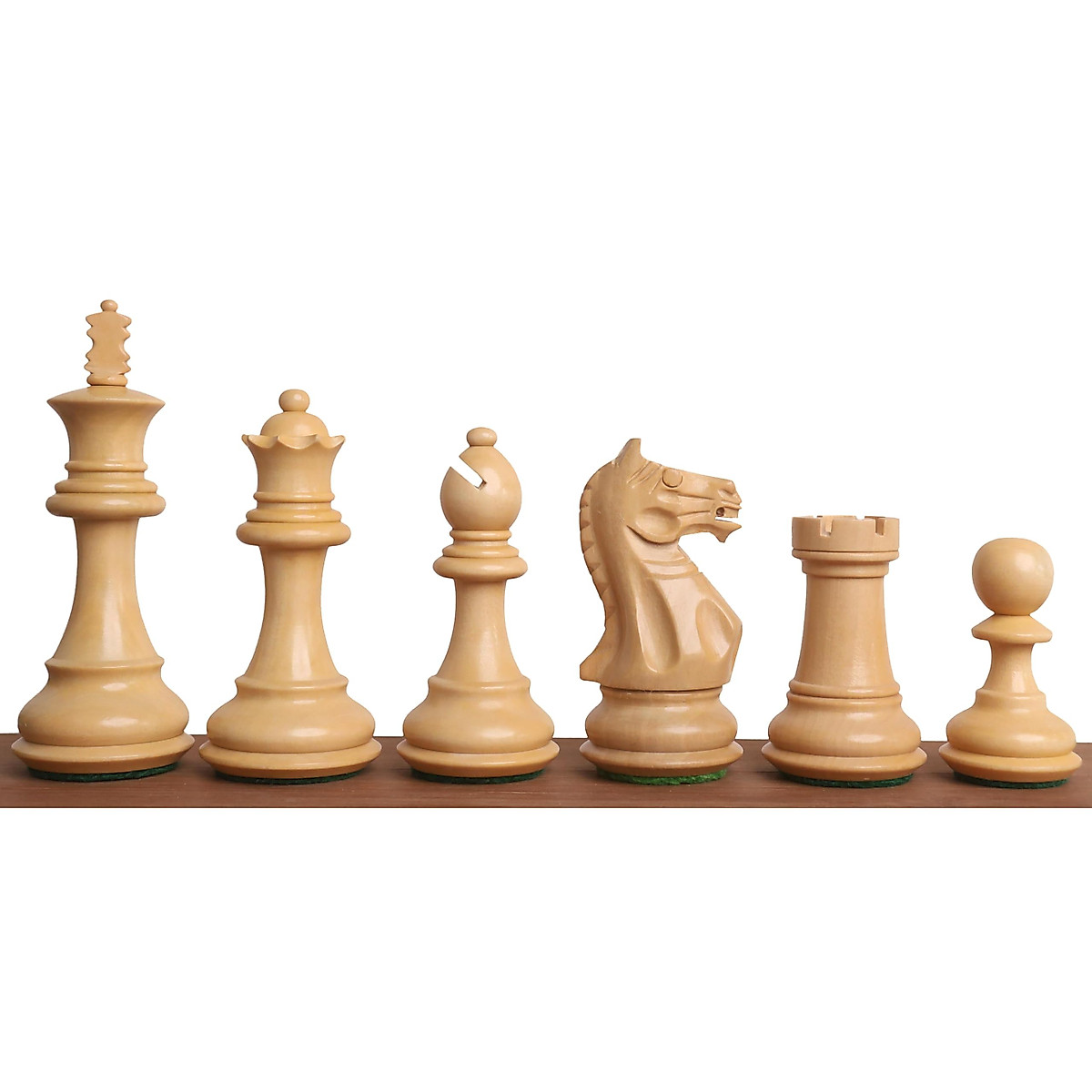 Royal Chess Mall Fierce Knight Staunton Chess Pieces Only Chess Set, Golden Rosewood and Boxwood Wooden Chess Set, 3.5-in King, Weighted Chess Pieces (1.4 lbs)