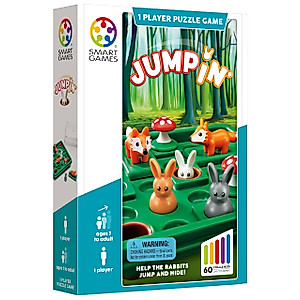SmartGames Jump in’, a Cognitive Skill-Building Travel Puzzle Game for Kids and Adults Ages 7 & Up, 60 Challenges in Travel-Friendly Case.