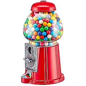 Classic Red Gumball Machine - Metal 11-Inch Antique Style for 0.62 Inch Gumballs, Candy or Nuts - Accepts any USA Coin by American Gumball Company
