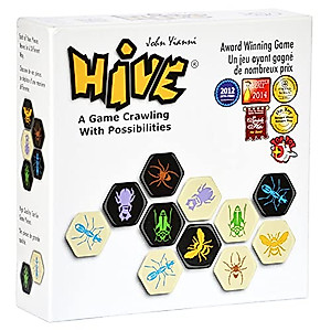 Hive Board Game - A Game Crawling with Possibilities Bundle with Mr Dice Drawstring Bag