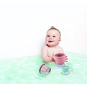 Belle Bear Stacking Cups Baby Toy, Bathing Toys and Building Toy for Early Educational Develop Toy Gifts for Boys and Girls（8 Pcs ）