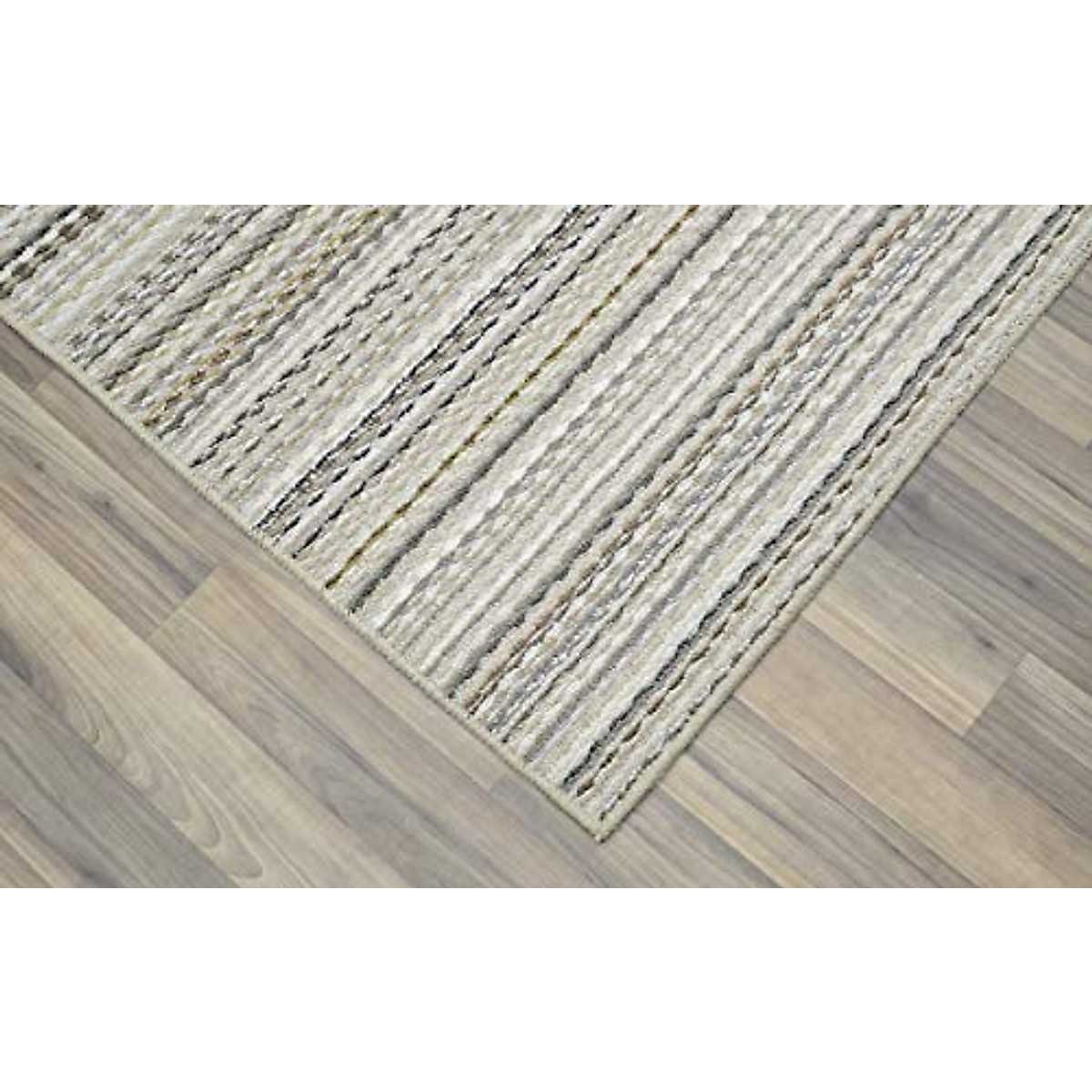 Garland Rug Carnival Area Rug, 5-Feet by 7-Feet, Random Earthtone Stripes