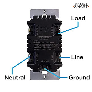 myTouchSmart 33861 LE One in-Wall Digital Timer, Push Door Switch, Backlit LED Screen, 8 Custom On/Off Times, Countdown Mode, Daily/Weekly Set, Off & Countdown