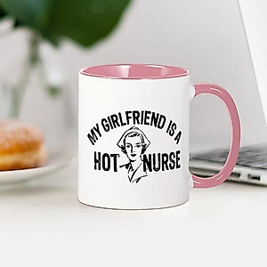 CafePress My Girlfriend Is A Hot Nurse Mug Ceramic Coffee Mug, Tea Cup 11 oz