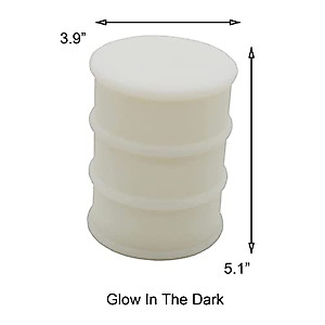 vitakiwi 2PCS 500ml Large Barrel Silicone Wax Concentrate Containers Non-stick Glow In The Dark Jars (I)