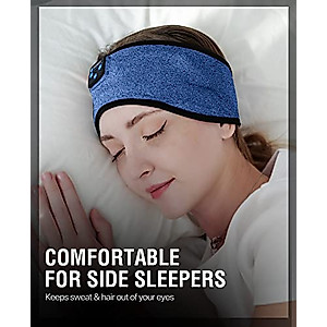 Fulext Sleep Headphones,Headband Headphones 10Hrs Bluetooth Headband with Cozy Earbuds Comfortable Sleeping Headphones for Side Sleepers, Sleep & Lounge Gift Idea for Women Men