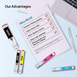 PGI-250XL CLI-251XL for Canon Ink 250 and 251 Cartridges to use with PIXMA MX922, MG5420, MG5520, MG5522, MG6320, MG6620, iP7220 (Black, Cyan, Magenta, Yellow, PGBK)