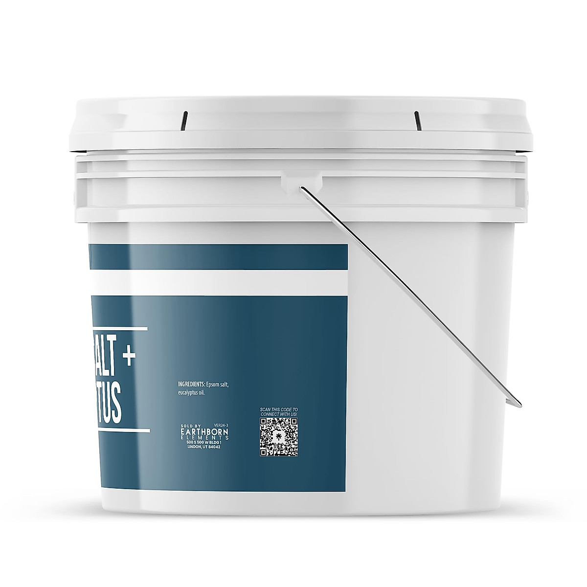 Earthborn Elements Eucalyptus Epsom Salt (1 Gallon), Pure & Undiluted, Soothing Aroma