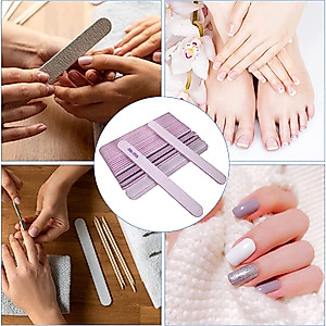 Nail File (25 Pcs), Emery Board Nail Files for Natural Nails and Acrylic Nails, Double Sided 100/180 Grit for Fingernail, Professional Reusable Washable Emery Board Manicure Pedicure Tool Gray