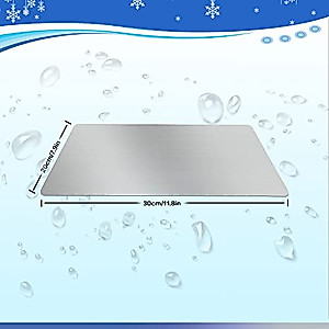 FIPASEN Rabbit Cooling Pad, 11.8x7.9 in Hamster Cooling Mat Pet Cool Plate for Rabbit Bunny Hamster Guinea Pig & Other Small Pets Stay Cool This Summer - Bite Resistance Pet Cooling Pad Ice Bed