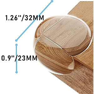 Corner Protector Guards for Baby - Furniture Corner Cushions Edge Safety Bumpers - Baby Proof Bumper Cushion to Cover Sharp Furniture Table Edges, Transparent (32x32mm, Transparent, 12)