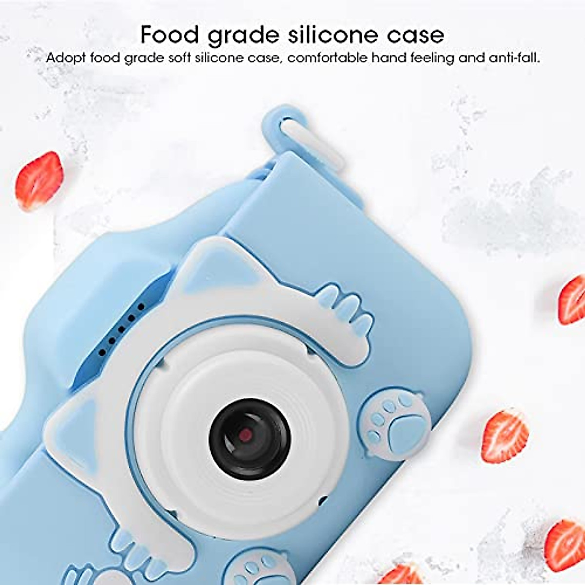 12MP Camera, with 2.0in IPS Screen, Mini Digital Camera, for Kids, for Children,(Brave Blue)