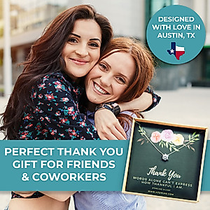 KEDRIAN Thank You Necklace, 925 Sterling Silver, Perfect Thank You Gifts for Women Friends, Employee Appreciation Gifts for Women, Teacher Appreciation Gifts For Coworkers, Thank You Gift For Women