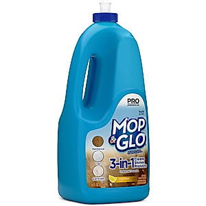 Mop & Glo Multi-Surface Floor Cleaner, Lemon Scent, 64 Oz Bottle, Case Of 6