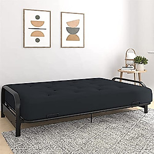 DHP Trule 8-Inch Spring Coil Futon Mattress, Microfiber, Full, Blue Gray