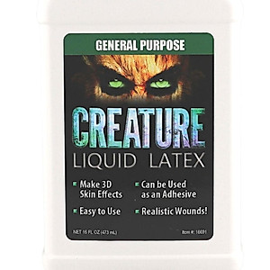 Creature Liquid Latex 2 Pack - CLEAR - General Purpose Professional Special Effects, for Halloween Vampire, Monster, Zombie Makeup and Dress up