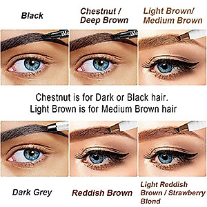 iMethod Eyebrow Pen - iMethod Eye Brown Makeup, Eyebrow Pencil with a Micro-Fork Tip Applicator Creates Natural Looking Brows Effortlessly and Stays on All Day, Light Brown