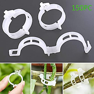 BLOWEST 150 Pcs Tomato Clips for Plants,Plant Support Garden Clips, Garden Vine Clips,Tomato Trellis Clips for Vine Vegetables Tomatoto Grow Up Right and Make Plants Healthier