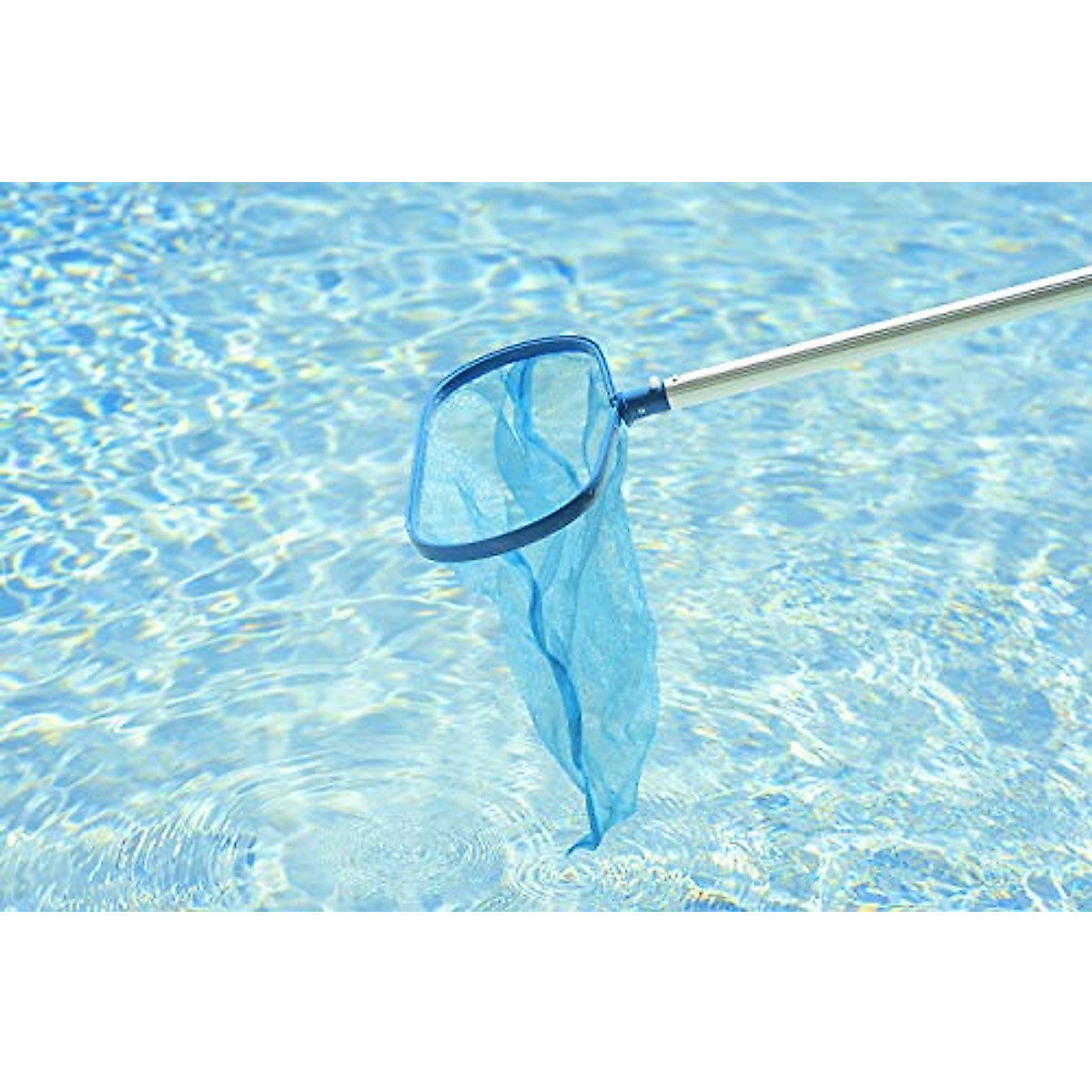 Poolmaster 18215 Basic Aluminum Leaf Rake, Medium, Blue