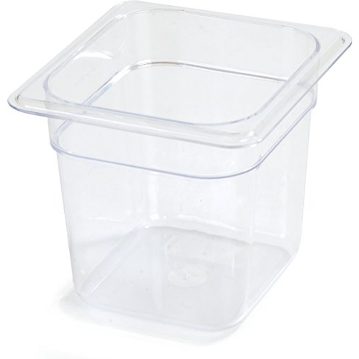 Carlisle FoodService Products Plastic Food Pan 1/6 Size 6 Inches Deep Clear