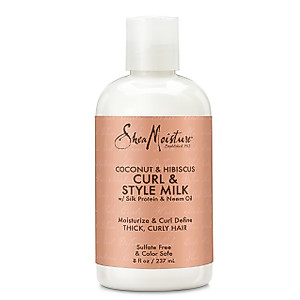 Shea Moisture Coconut and Hibiscus Curl and Shine Combination Set - Includes 13 oz. Shampoo, 13 oz. Conditioner and 8 oz. Curl and Style Milk