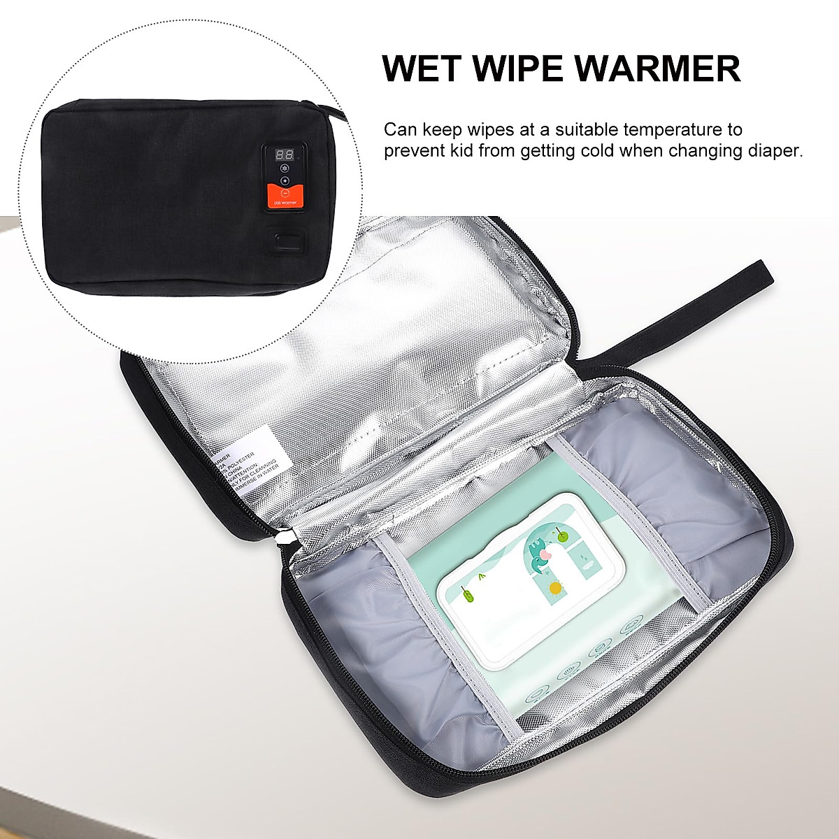 Baby Wipe Warmer, Portable Wipe Warmer, Diaper Wipe Warmer, Warmer, Wet Tissue Heater for Home Use