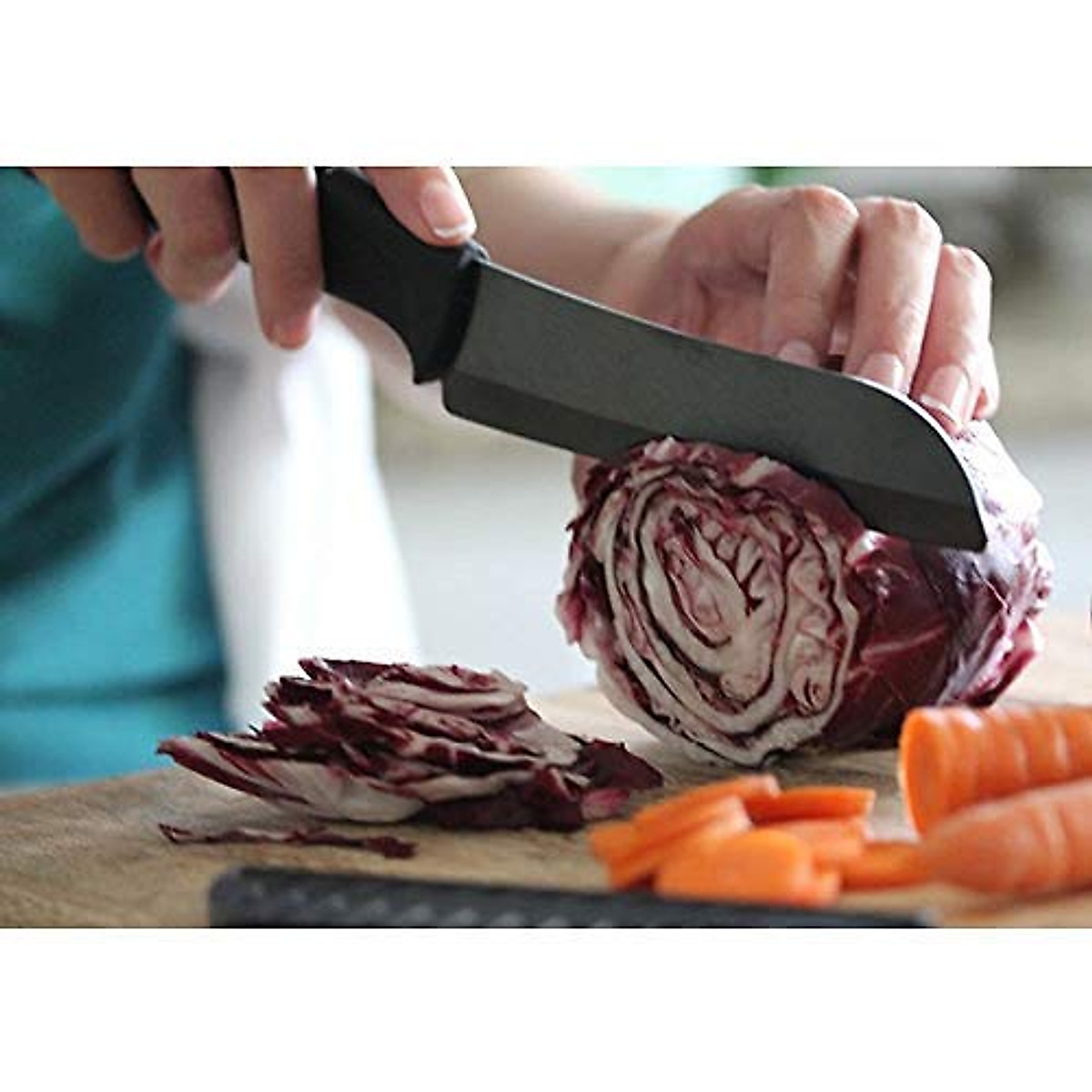 Miracle Blade IV World Class Professional Series Black 7-piece Ceramic Knife Set - Sharpest Knives Never Lose their Precision Cut: Never Dulls & Won't Rust or Stain.