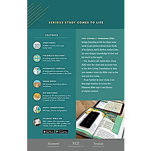 NLT Student Life Application Study Bible, Filament Enabled (LeatherLike, Charcoal Gray Striped, Red Letter)