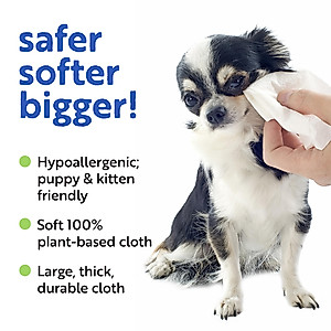 Natural Essentials Wag-Time Pet Wipes - 400 ct Dog Wipes for Paws and Butt, Plastic-Free Plant-Based Cleaning, Unscented with Chamomile, B5, Oatmeal with Aloe Vera and Vitamin E, (Pack of 1)