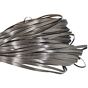 RNY 200 feet Coffee Polyethylene Plastic Rattan Wicker for Repair Rattan Chair Table (Dark Coffee with Brown Stripes)