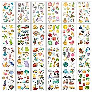 EMOME Full Half Tattoo Sleeves for Kids,66 Sheets Kids Tattoos Temporary for Girls Boys,Space Donut Mermaid Themed Fake Tattoos Stickers for Kids Party Favors Supplies