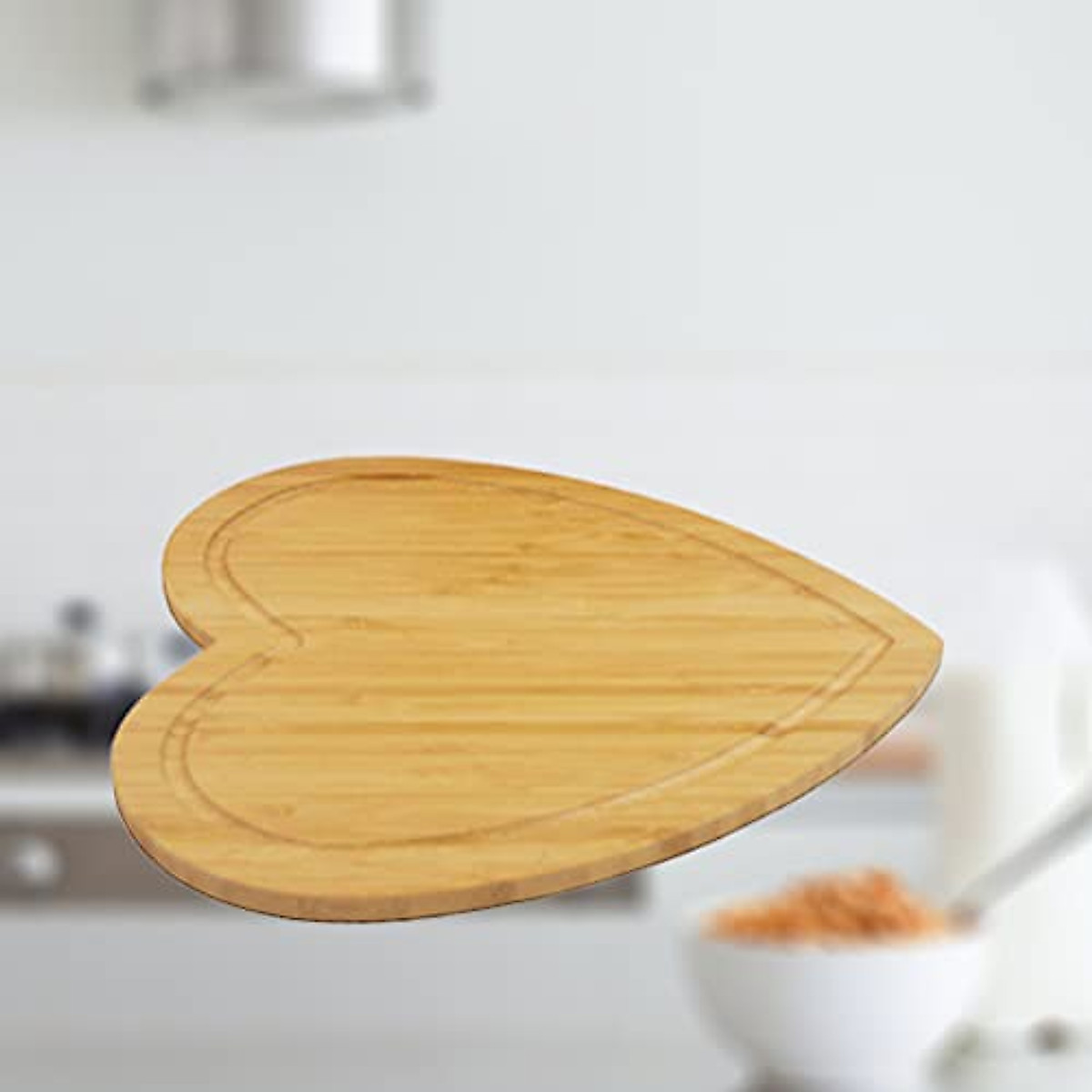Cabilock Wood Cutting Board Heart Shaped Chopping Board Double Side Use Fruit Food Serving Board Tray Ktichen Board