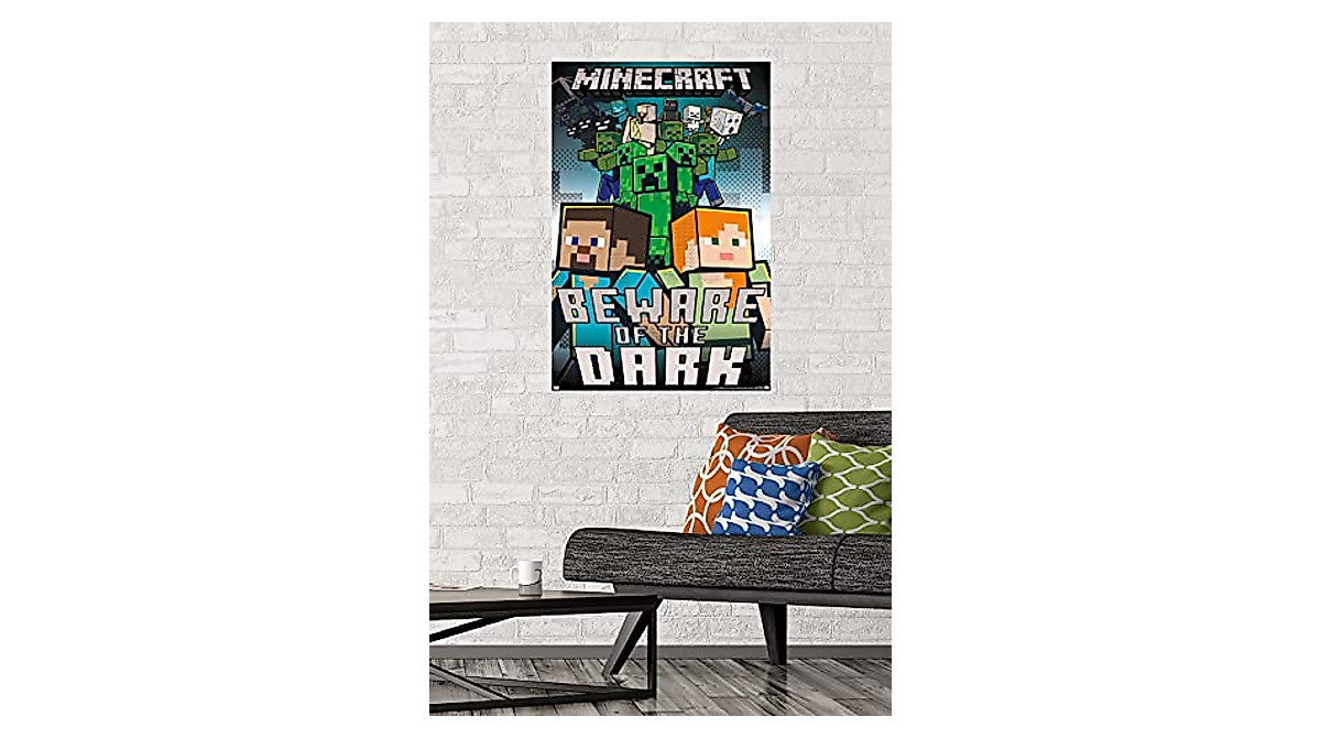 Minecraft Wall Poster - Official 22.375" x 34" Art for Gaming Rooms