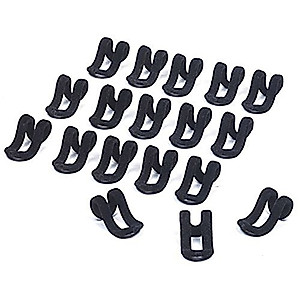 Slim-Line Set of (18) Mini Cascading Hooks (Black)