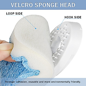 NileHome Dish Brush with Soap Dispenser Dish Scrubber with 4 Replaceable Heads Kitchen Dish Scrub Brush with Stainless Steel Handle Dish Cleaning Brush Dish Wand for Dishes, Pots…