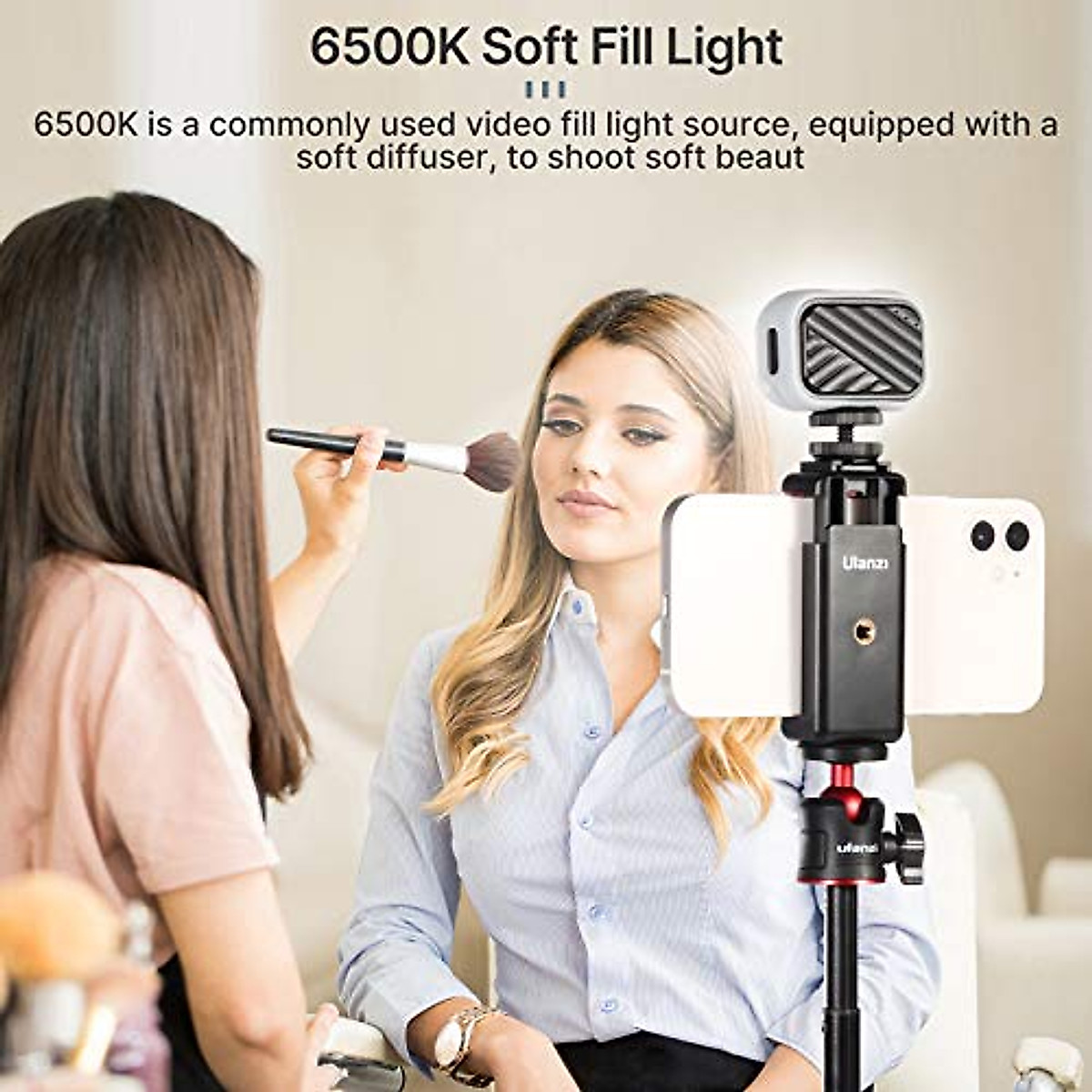 Vlogging Light PICTRON VL28 LED Light for iPhone Mini LED Camera Light Rechargeable 5600K 95+ Long-Lasting Fill Light for Gopro Hero 9 8 7 6 5 DJI OSMO Smartphone Sony ZV-1 A7 RX100 VII Canon Camera