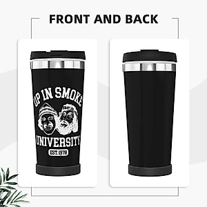 Cheech and Chong University 13 oz Stainless Steel Coffee Cup Suitable for Home, Office, Travel, Party