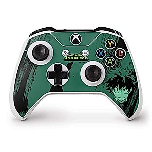 Skinit Decal Gaming Skin compatible with Xbox One S Controller - Officially Licensed Funimation Deku Design