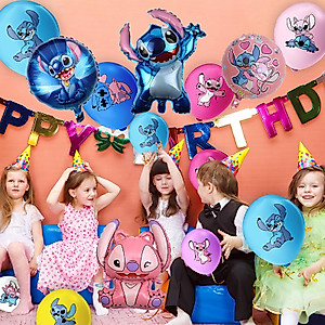 Stitch Balloons 39pcs Stitch Balloons for Birthday Party Decorations Stitch Birthday Party Supplies Stitch Balloons Arch Balloons Party Decor.