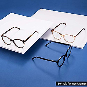 Yuluki Blue Light Blocking Glasses Spring Hinge,Lightweight Tritan Frame Fashion Anti Glare Eyestrain Computer Glasses