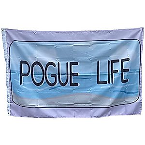 Pogue Life Outer Banks Flag 3x5 Ft Polyester Vibrant Colors OBX Beach Island Decoration Flags for Room & Outside