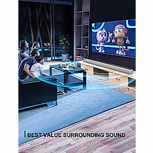 BINNIFA Sound Bar for TV,Sound Bar, Soundbar for TV, Wired&Wireless Bluetooth 5.0 Speakers for TV,HDMI/Opt/Aux/USB, 32 inch,Wall Mountable Easy Set,Surround Sound System for TV&Home Theater