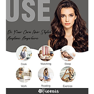 Heatless Curling Rod Headband For Long Hair Curls, 60‘’ Leveling Up Velour Heatless Hair Curler, TikTok Heatless Curls with Hair Clips and Scrunchie for Sleeping(Black)