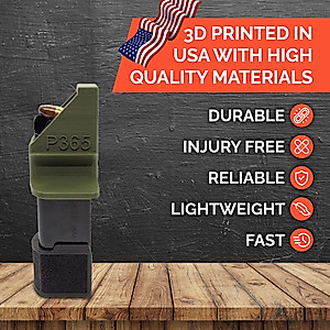 EZMAGLOADER Magazine Loader for The SIG Sauer P365 9mm - Easy Pain-Free Loading - Comfortable Grip - Speed Loader Accessories - Large Flanges for Thumb Relief