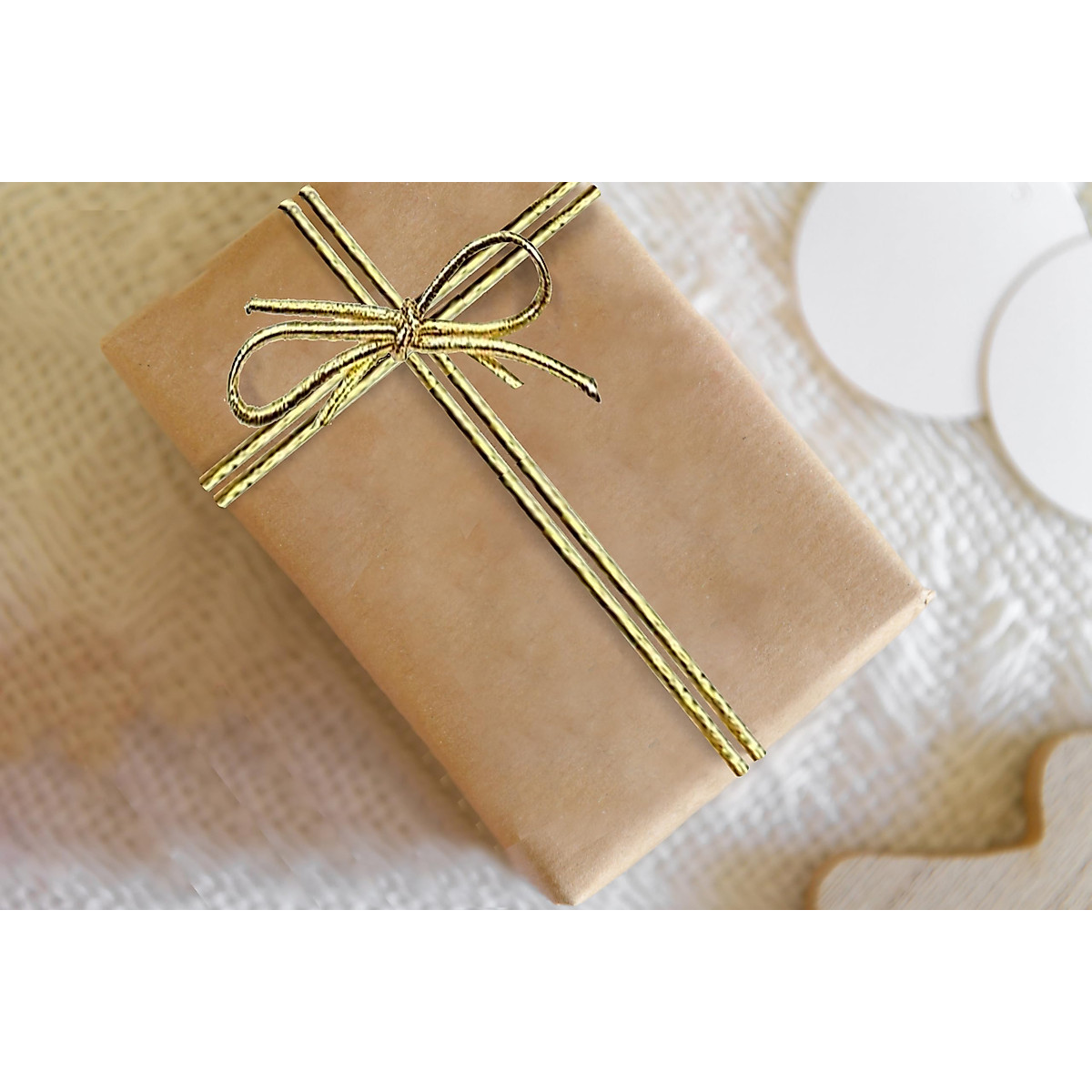 Stretch Loops for Crafts and Easy Gift-Wrapping (16 Inch, Gold)