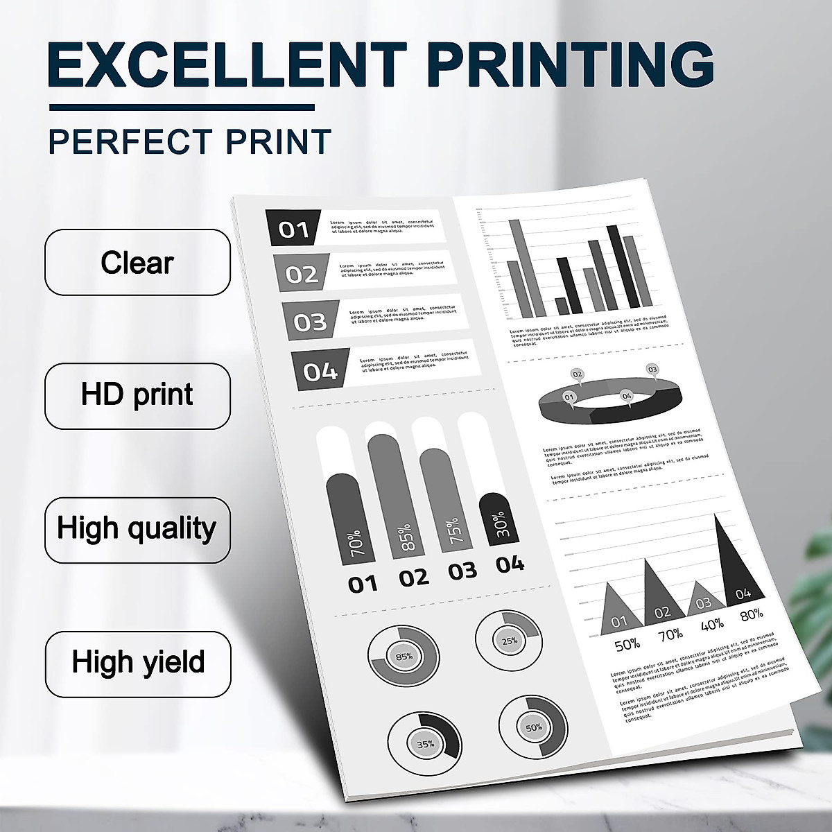 NUCALA TN-227 TN227 (3 Pack, Black) Compatible TN227BK TN-227BK Toner Cartridge Replacement for MFC-L3750CDW L3730CDW, HL-3230CDW 3270CDW 3230CDN, DCP-L3550CDW L3510CDW Printer