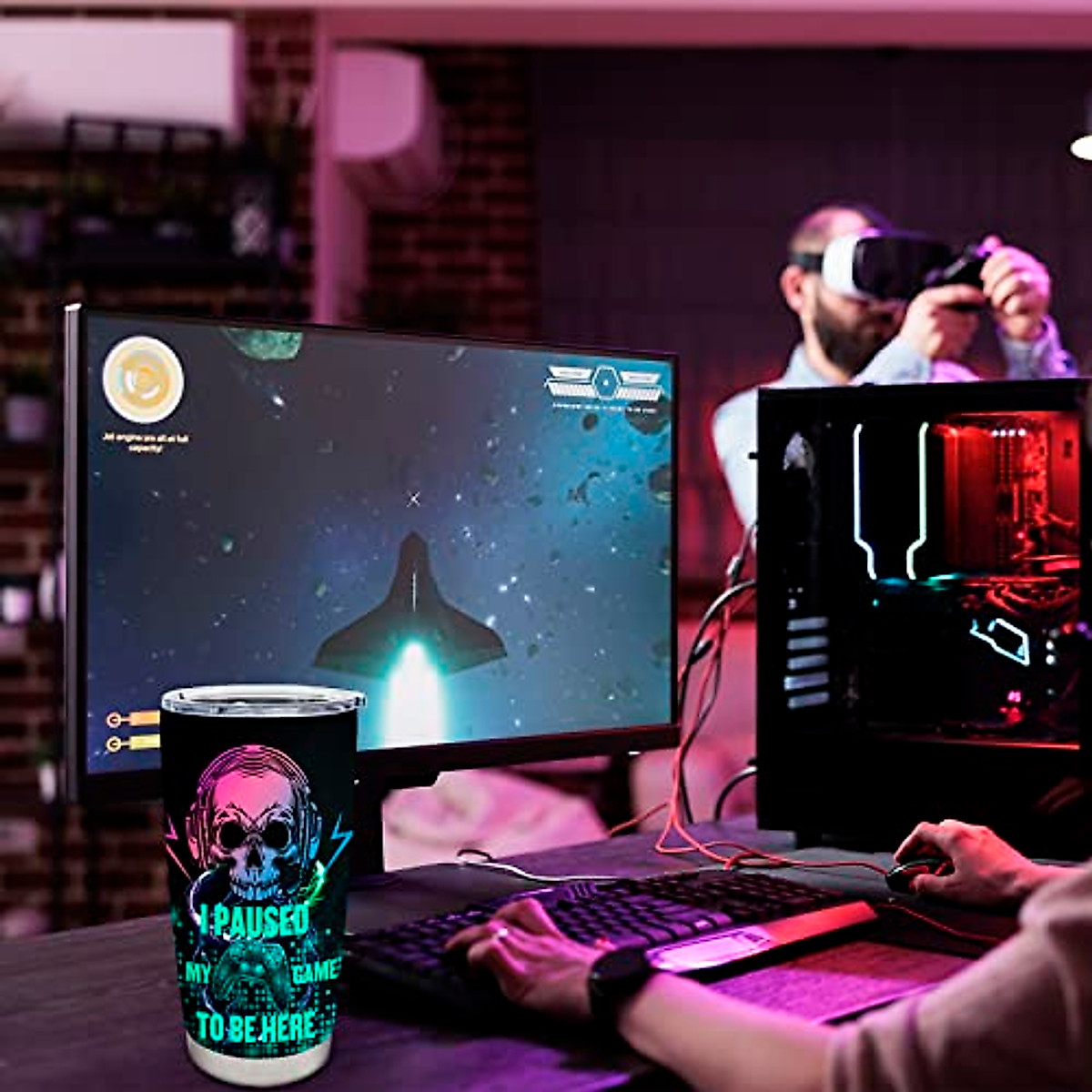 Vutieso Gamer Gifts, Gaming Cup For Gamers, Gamers Gifts For Him, Gamer Gifts For Men, Gamer Tumbler 20oz, Gaming Gifts, Gamer Gifts For Husband Dad Son, Cool Gifts For Gamers, Gamer Birthday Gifts